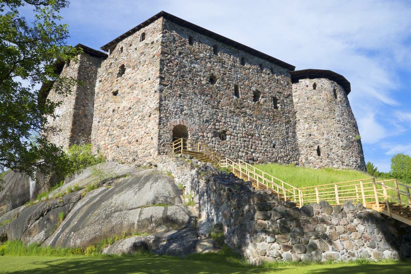At the Foot of the Medieval Castle of Raseborg Stock Image - Image of ...