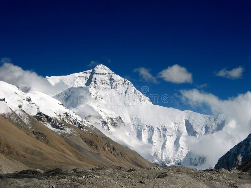 At the Foot of Mt. Everest stock image. Image of bike - 4857871