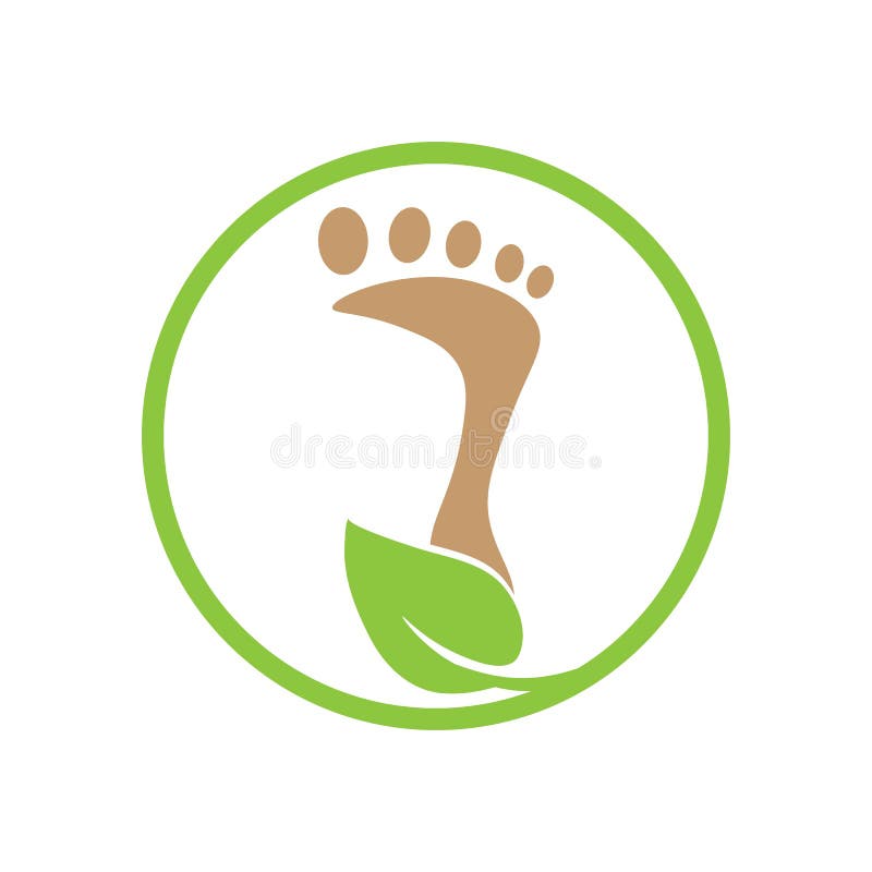 Foot leaf logo stock vector. Illustration of growth - 101767624