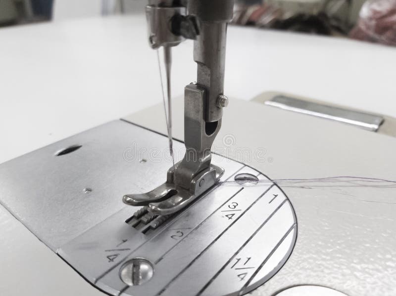 Foot and Needle of Industrial Straight-line Sewing Machine Stock Image ...