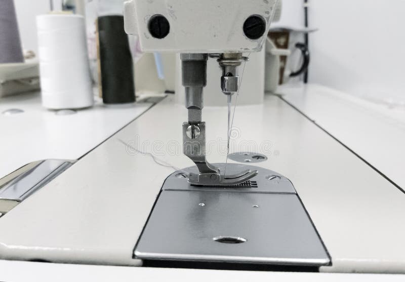 Foot and Needle of Industrial Straight-line Sewing Machine Side View ...
