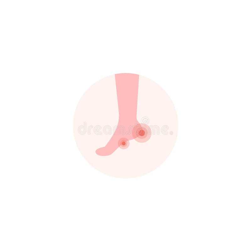 Foot pain icon stock vector. Illustration of gout, injury - 215758754