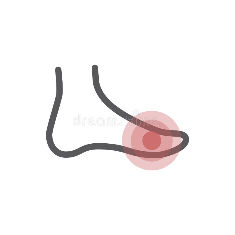 Foot Pain Line Icon. Vector Sign for Web Graphics. Stock Vector ...