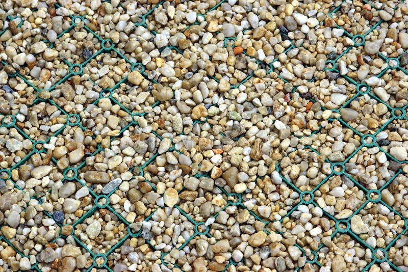 Foot Path Fragment Made from Mesh and Pebbles Stock Photo - Image of ...