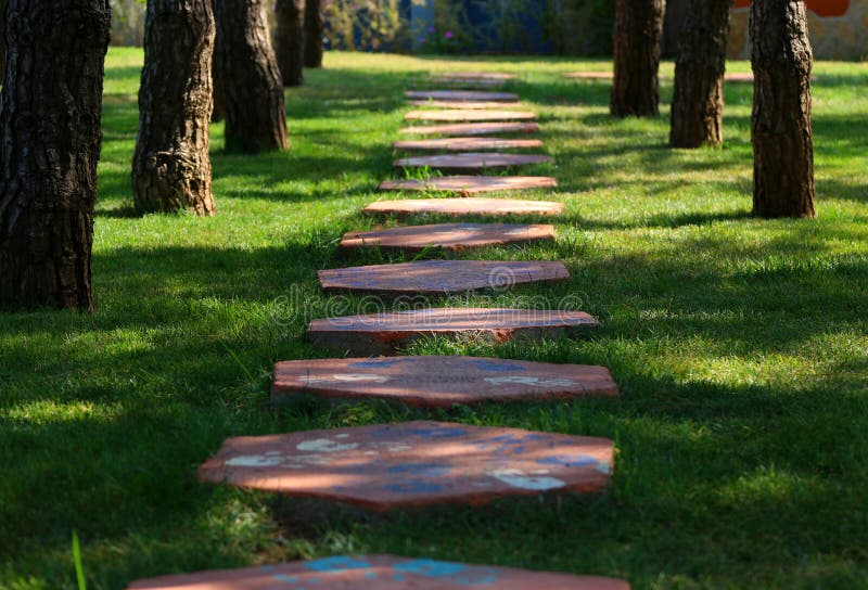Foot path stock photo. Image of walk, tree, lane, foot - 66191708