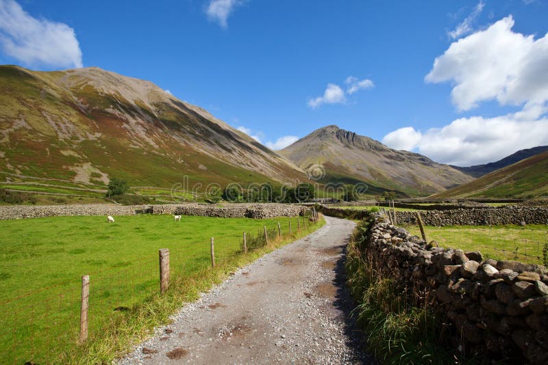 Foot Path in Lake District England Stock Photo - Image of walk, cloud ...