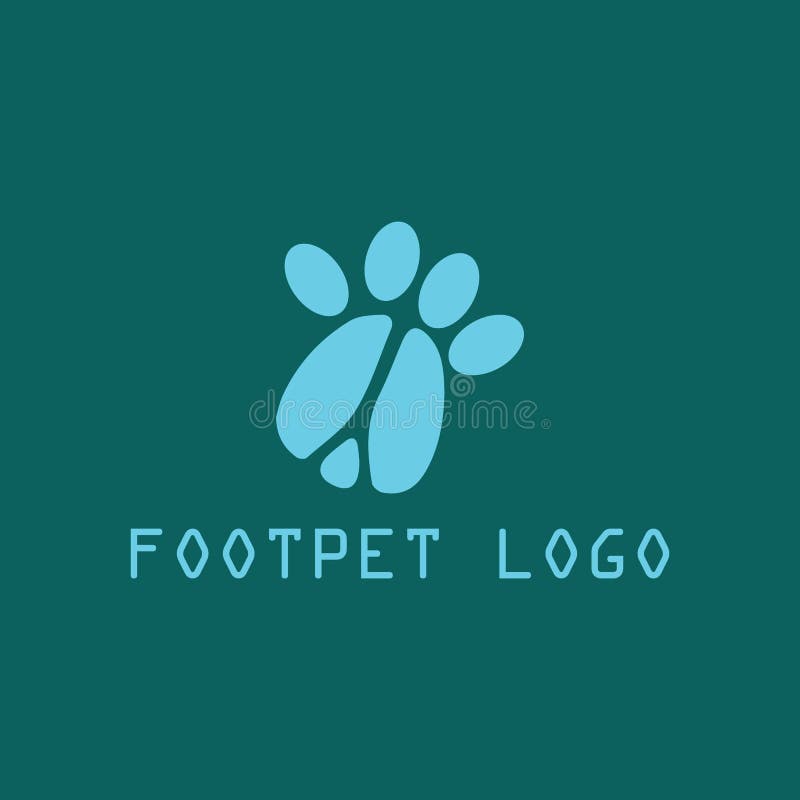 Foot pet logo stock vector. Illustration of care, logo - 97579123