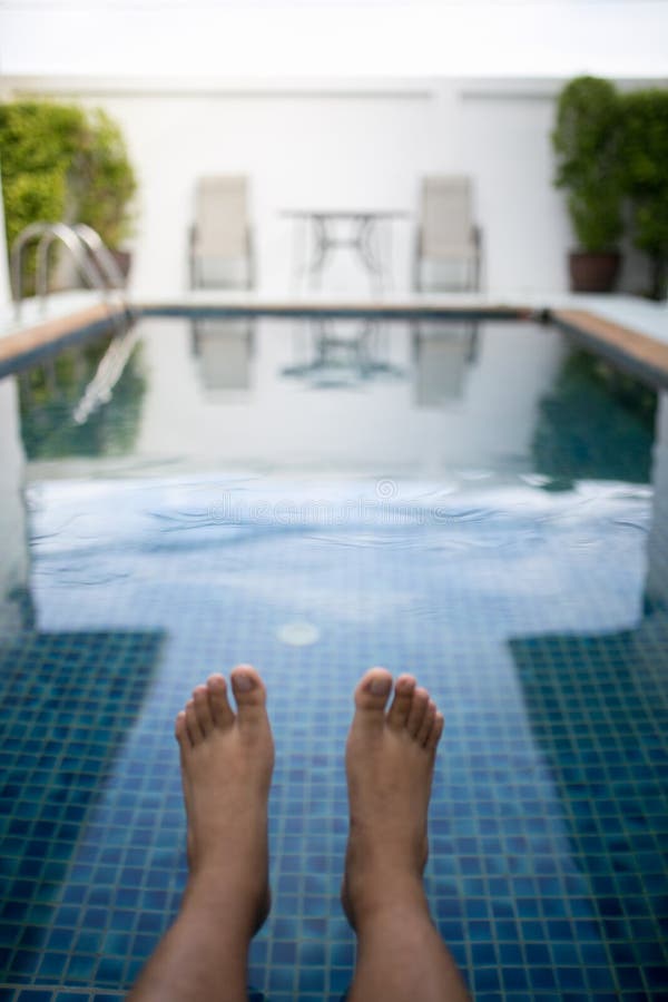 Foot with pool stock photo. Image of woman, relax, body - 98919334