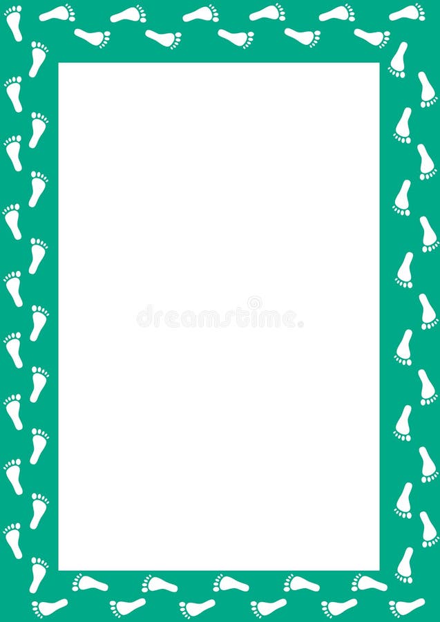 Foot Print Border stock illustration. Illustration of footsteps - 25136546