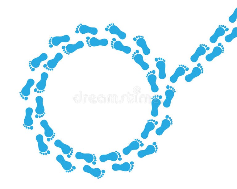 Footprints Circle Stock Illustrations – 1,314 Footprints Circle Stock ...