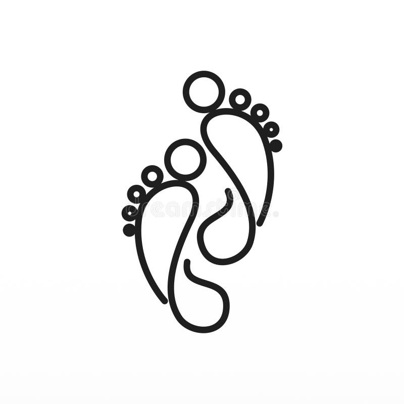 Foot Print Logo Design Template Stock Illustration - Illustration of ...