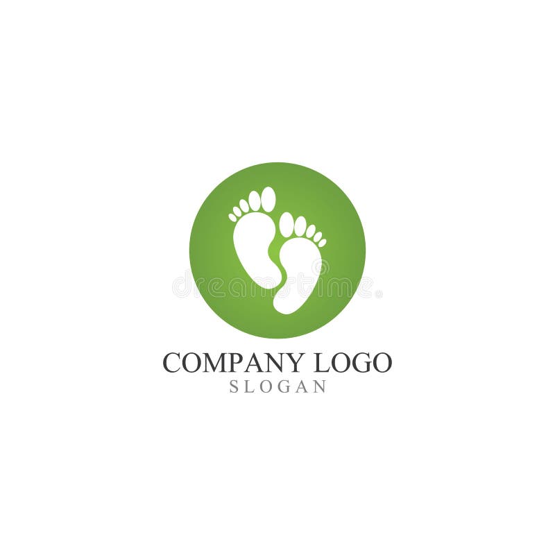 Foot Print Logo and Symbol Vector. Stock Vector - Illustration of ...