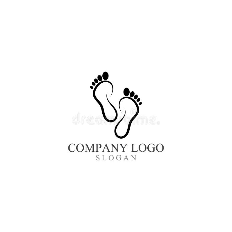 Foot Print Logo and Symbol Vector. Stock Vector - Illustration of ...