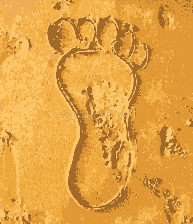 Foot print (vector) stock vector. Illustration of footprints - 6637363