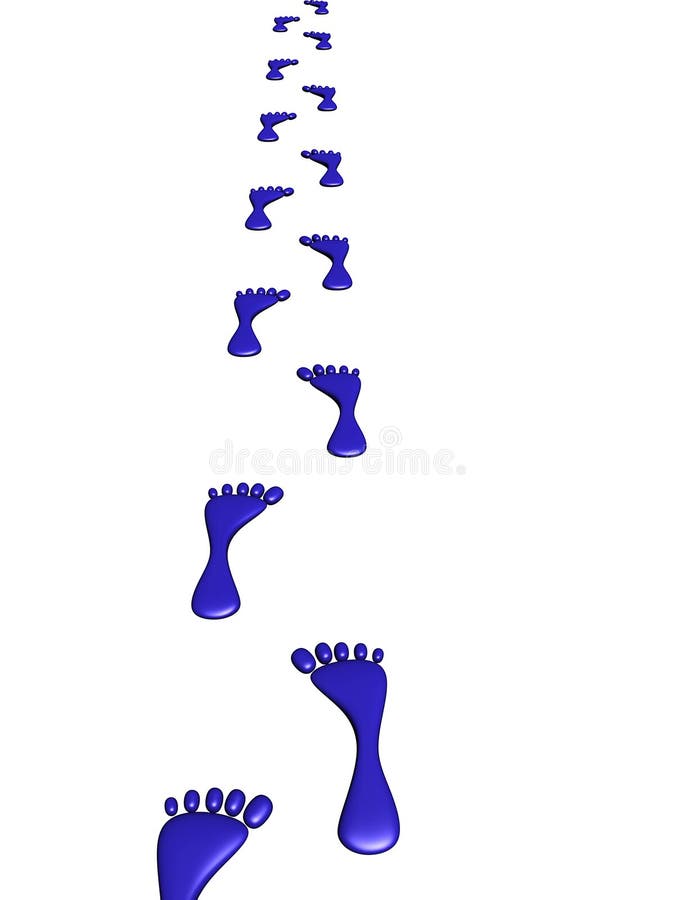 Colourful Foot Prints Border. Stock Illustration - Illustration of ...