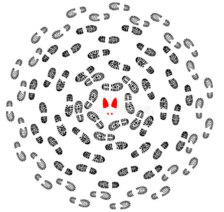 Foot Tracking Stock Illustrations – 1,054 Foot Tracking Stock ...