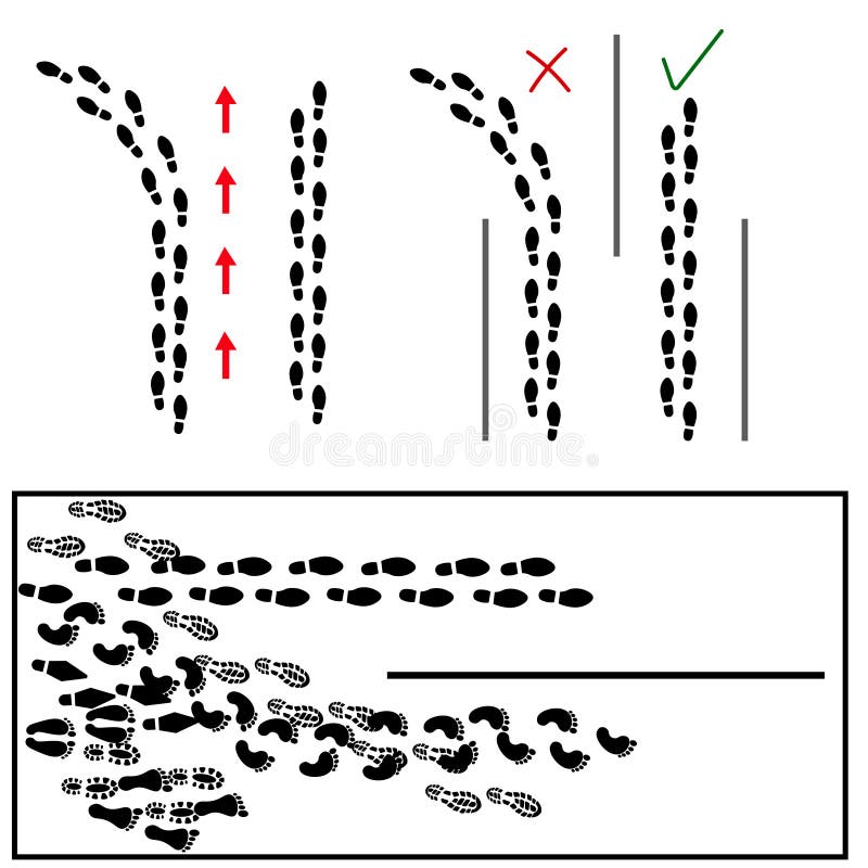 Foot Prints Directions Icons Stock Vector - Illustration of vector ...