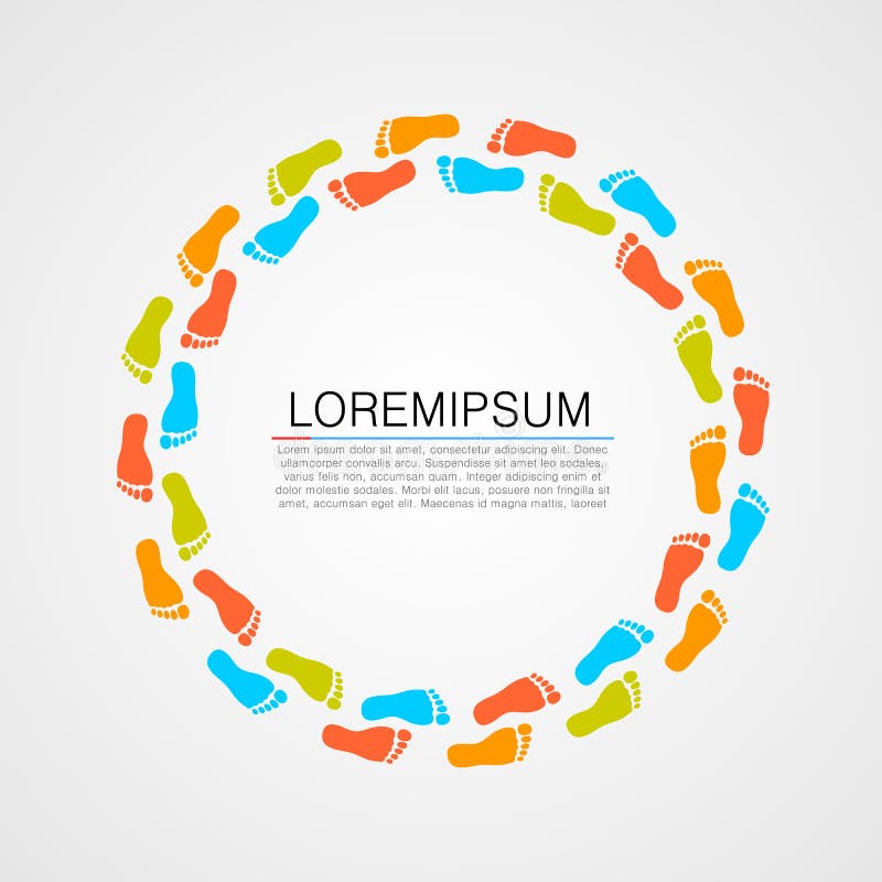 Foot prints info stock vector. Illustration of lush, finger - 49921872