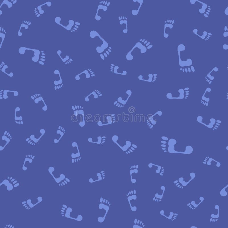 Foot Prints Seamless Pattern Stock Vector - Illustration of imprint ...