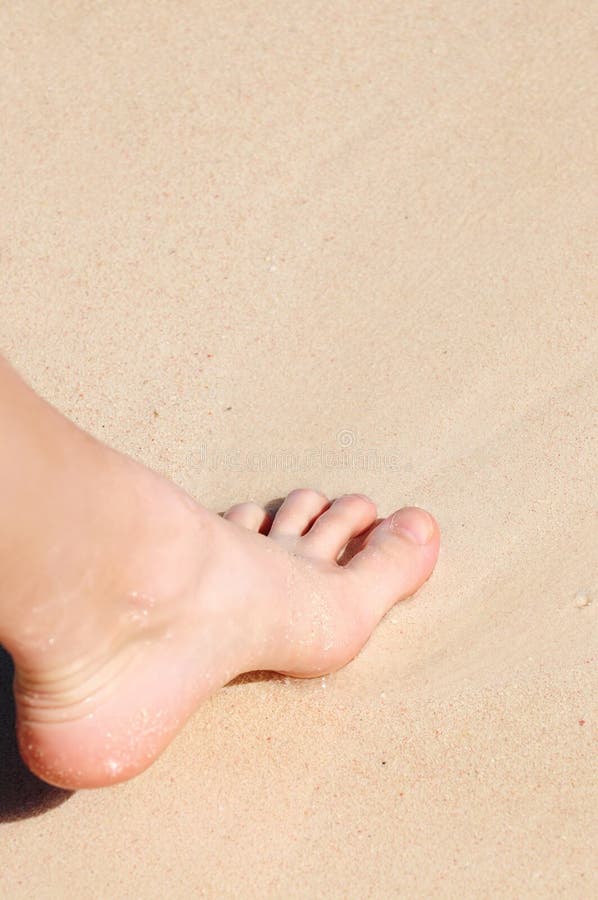 Toes in Sand stock image. Image of nail, sand, feet, digging - 577145