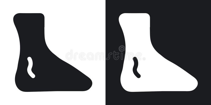 Foot Side View Thin Line Vector Icon Set Stock Vector - Illustration of ...