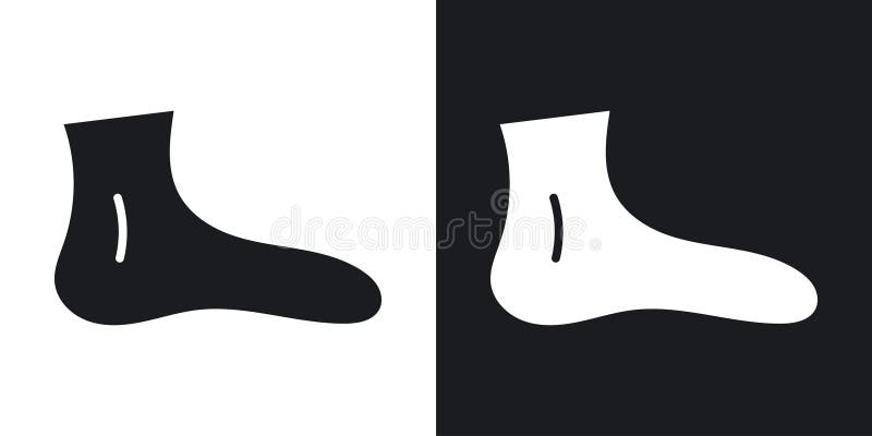 Foot Side View Thin Line Vector Icon Set Stock Vector - Illustration of ...
