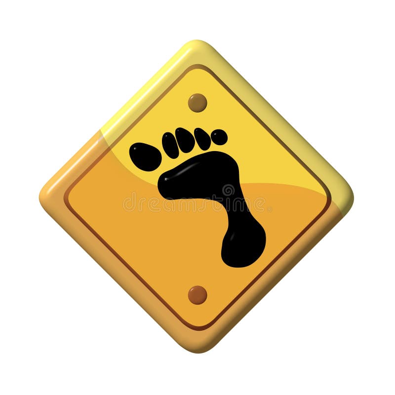Foot sign stock illustration. Illustration of advise, barefoot - 6439318
