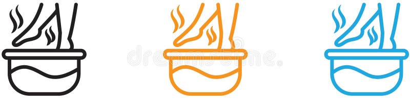 Foot Soak Vector Logo Set Collection for Web App Ui Stock Vector ...