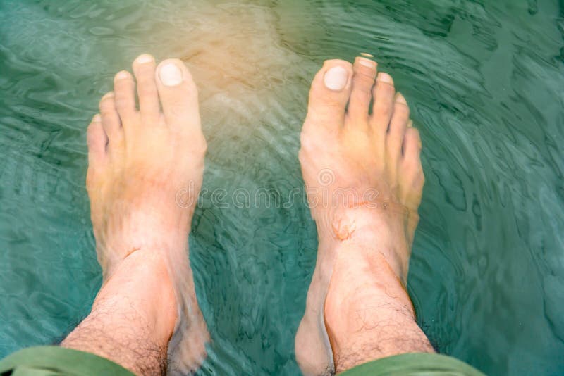 Foot soak to relax stock image. Image of splashing, lifestyle - 84232973