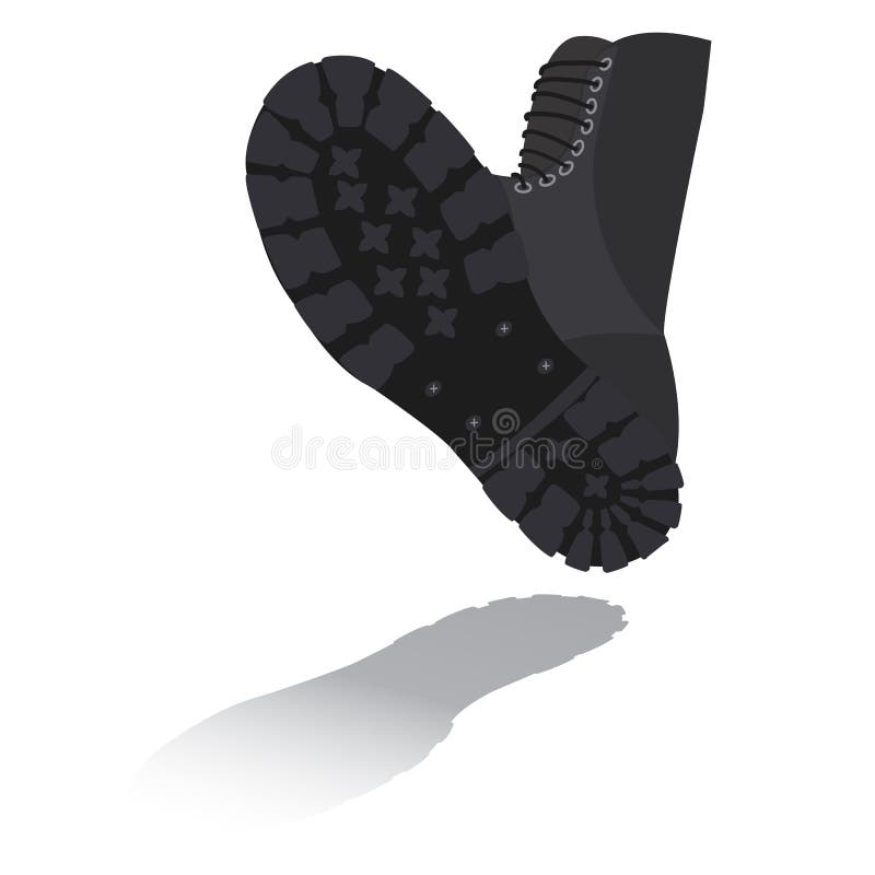 Foot Soldier in Military Boots Stock Illustration - Illustration of ...