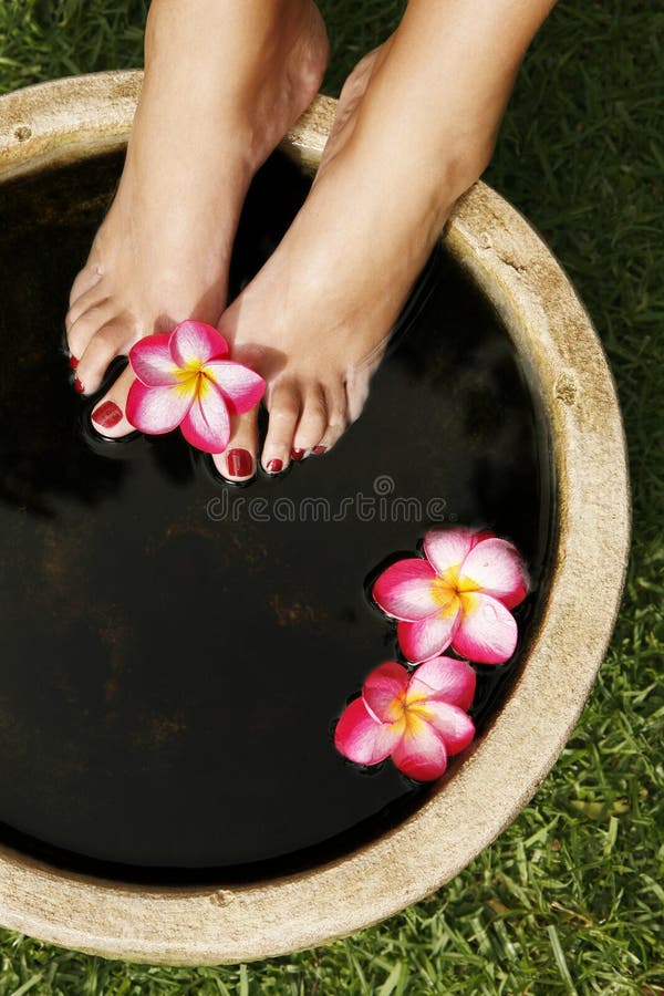 Foot Spa stock photo. Image of pedicure, asia, flower - 2911916