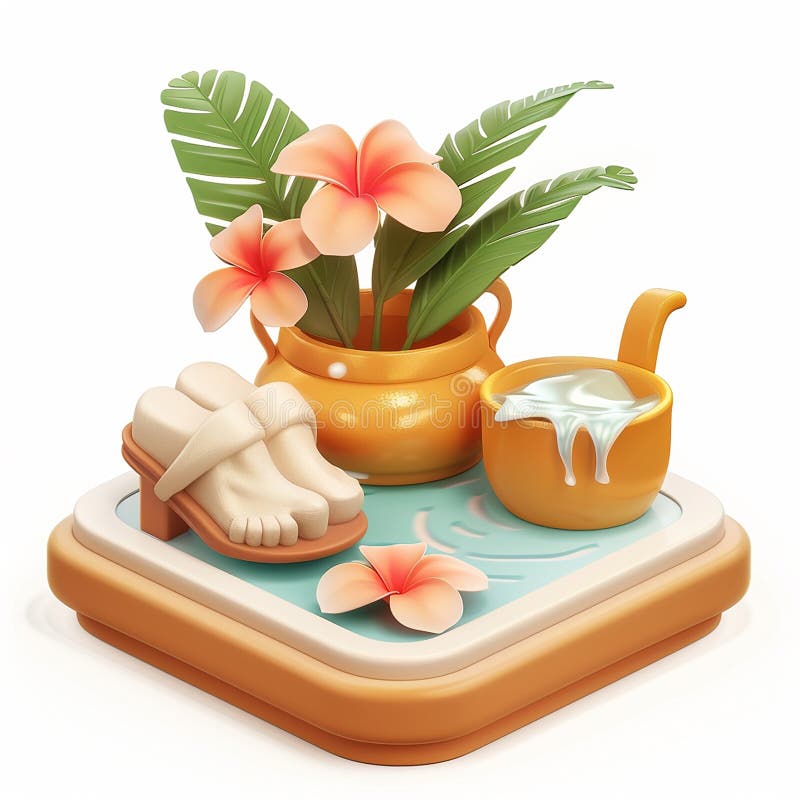 Foot Spa Icon on White Background Stock Illustration - Illustration of ...