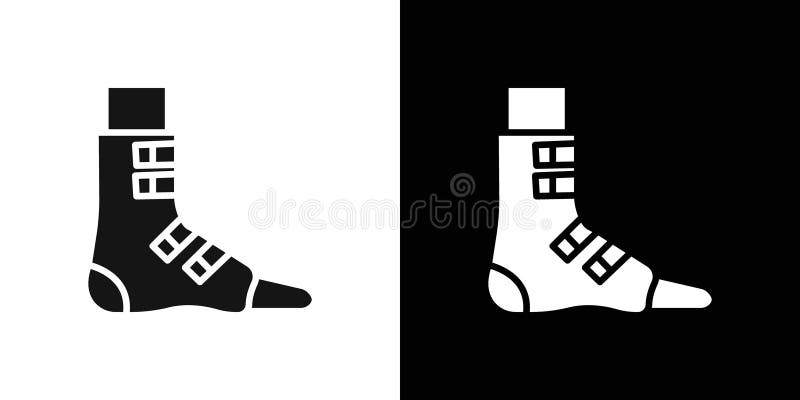 Foot Splint Icon Flat Vector Set Outline Stock Illustration ...
