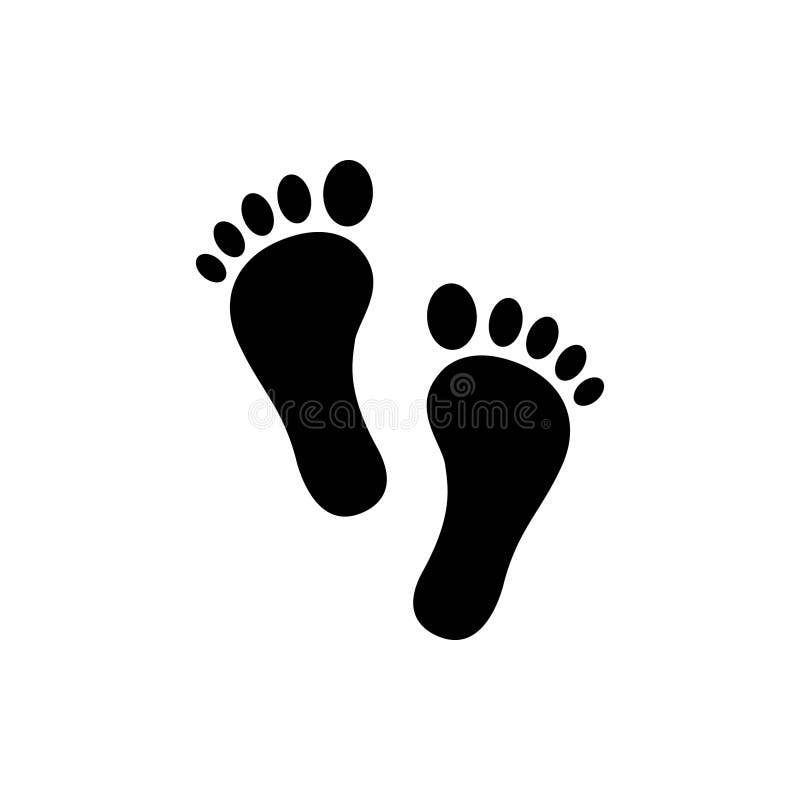 Foot step stock vector. Illustration of shape, bare, print - 4745457