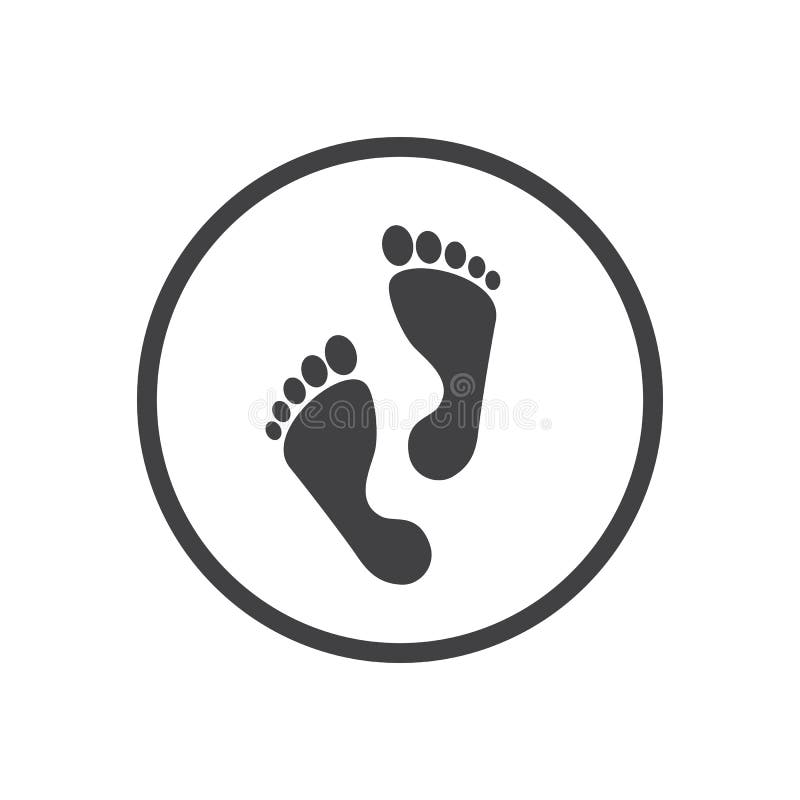 Foot Step Icon Set. Vector Illustration in Flat Style Stock Vector ...