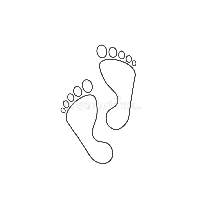 Foot Step Icon. Vector Illustration in Flat Style Stock Vector ...