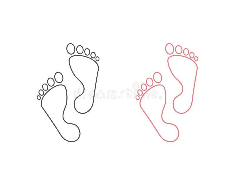 Foot Step Icon. Vector Illustration in Flat Style Stock Vector ...
