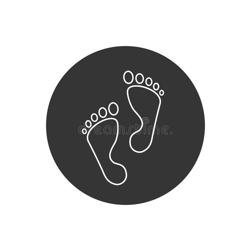 Foot Step Icon. Vector Illustration in Flat Style Stock Vector ...
