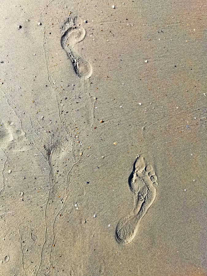 Foot Step on Sand stock photo. Image of move, step, travel - 59280280