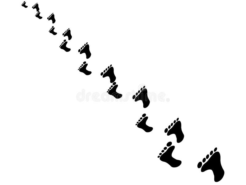 Foot steps stock illustration. Illustration of running - 4090142