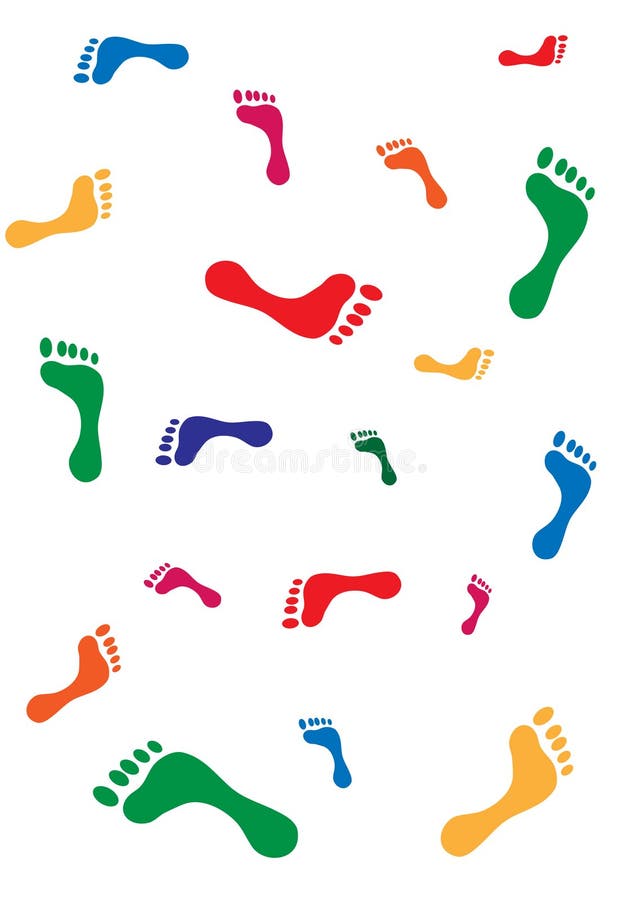 Foot steps stock illustration. Illustration of track, people - 8121574