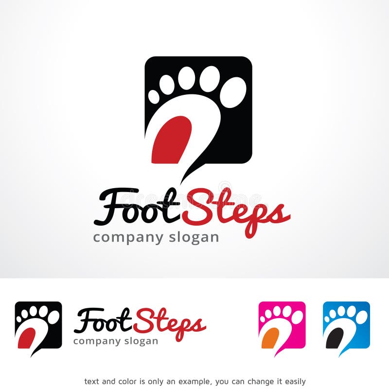 Foot Steps Logo Template Design Vector, Emblem, Design Concept ...