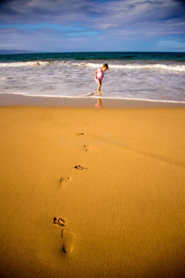 Foot Steps in the Fresh Snow Stock Photo - Image of blown, snow: 173589770