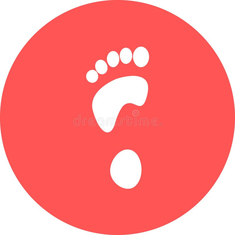 Foot Steps Vector Icon with Trendy Background Colors that Can Easily ...