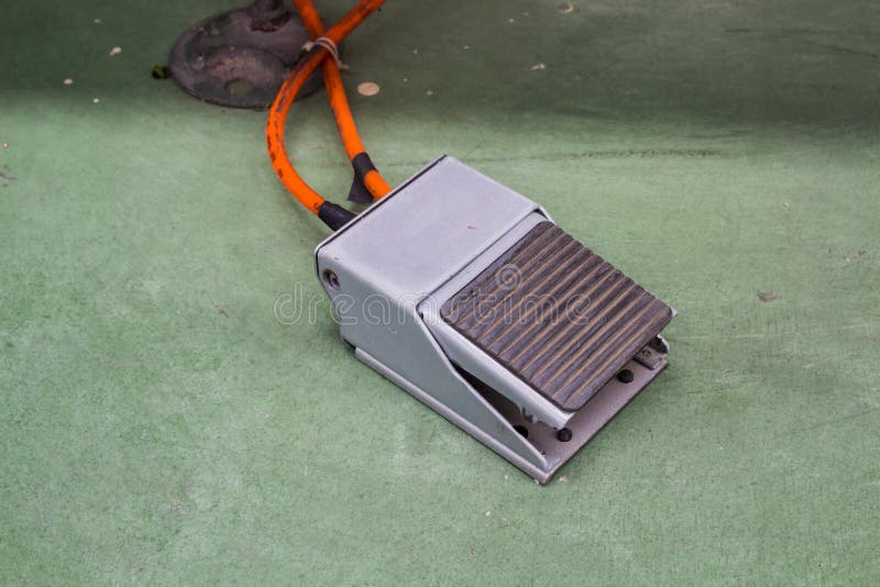 The Foot Switch for Control Machine in Pneumatic. Stock Image - Image ...