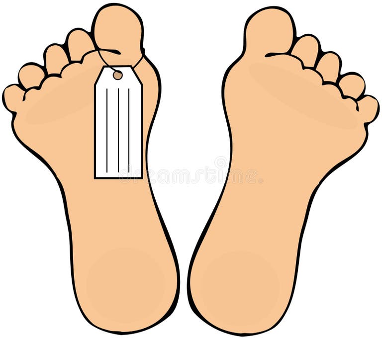 Foot Tag stock illustration. Illustration of deceased - 19322514