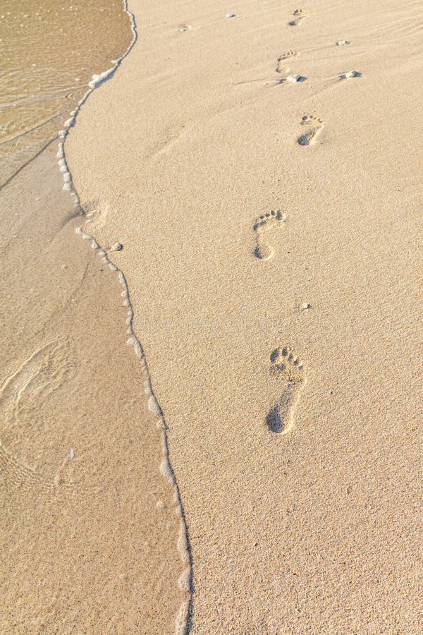 Foot Tracks on Sand, Boracay Island, Philippines Stock Image - Image of ...