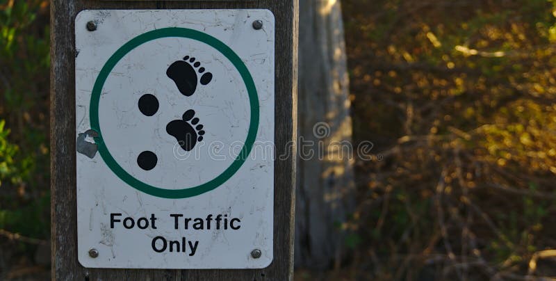 Foot Traffic only Sign stock image. Image of short, diversion - 148099933
