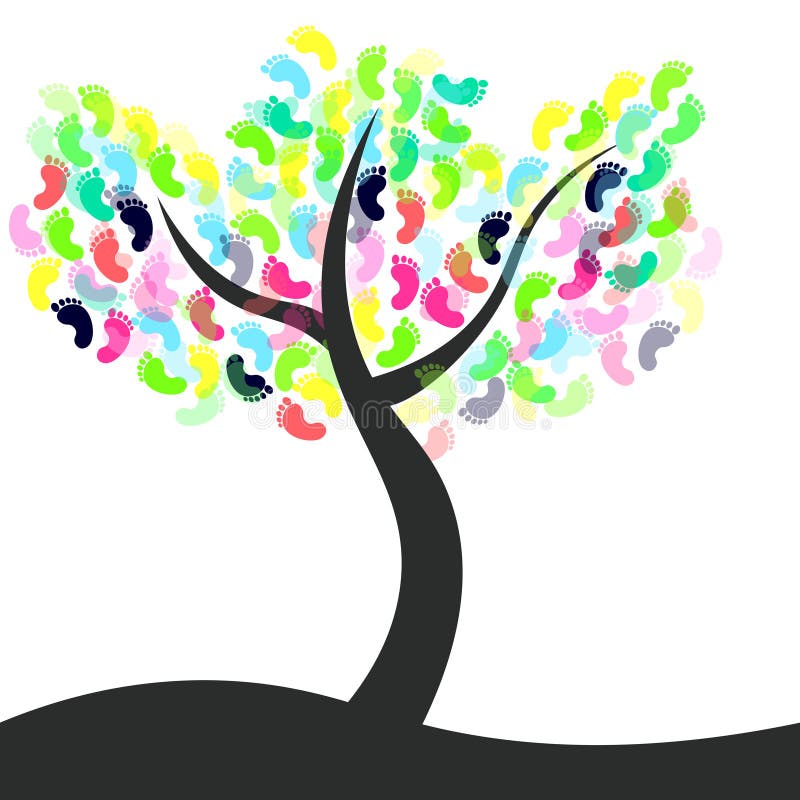 Foot Tree Logo Icon Design stock vector. Illustration of forest - 127943056