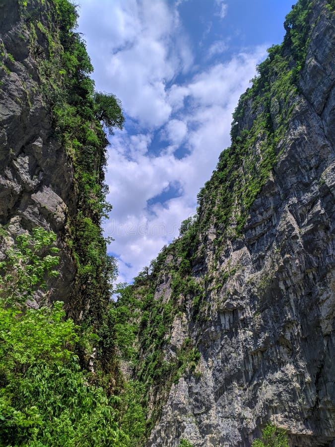 Between two high mountains stock image. Image of rock - 270541309